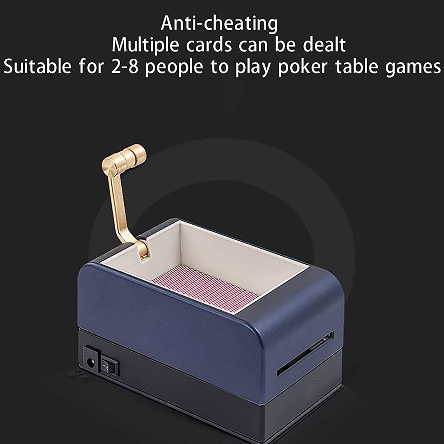 Automatic Card Dealer, Poker Card Shuffler, 360 Degree Rotating Licensing Machine, Suitable for 2-8 People Game, Not Shuffle Function