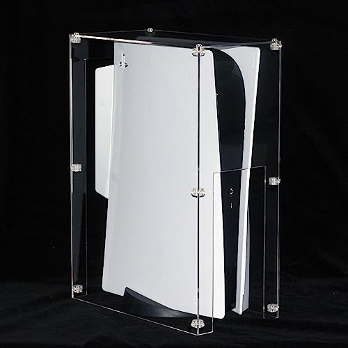 Clear Acrylic Dust Cover for PS5 Console, pS5 Case Cover Dust Proof Cover Compatible with Playstation 5 Standard and Digital (11.8''W x 6.3''D x 16.1''H)