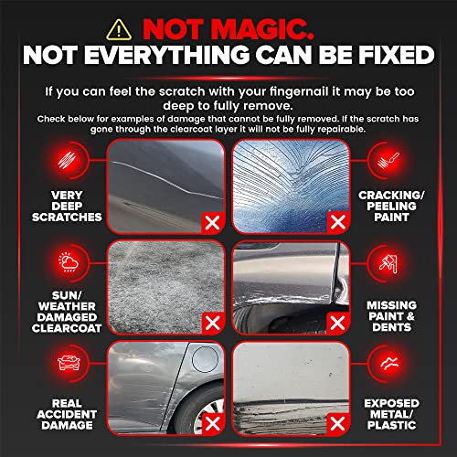 Carfidant Scratch and Swirl Remover - Ultimate Car Scratch Remover - Polish & Paint Restorer - Easily Repair Paint Scratches, Scratches, Water Spots! Car Buffer Kit 3 Pack