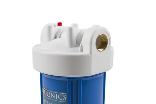 Bluonics 2 Pack of 10" Whole House Water Filter Housing System uses Standard Size 4.5 x 10 Cartridges - Complete with Wrench, Bracket and Screws