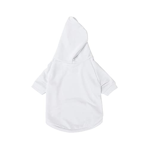 Craft Express Sublimation Blank White Pet Hoodie - Medium, Large, and Extra Large Size Hoodies for Pets Ready to be Personalized - Set of 2 (XX-Large)