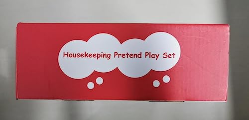 HELLOWOOD Kids Cleaning Set, 8pcs Housekeeping Play Set Includes Broom Mop Duster Dustpan Brushes Rag and Organizing Stand, Cleaning Toys Gift for Toddlers Girls Boys Age 3-6, Solid Beech Wood