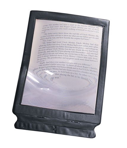 DMI Deluxe Framed Page Magnifier for Reading, 2x Magnification, 7.5 x 11.75 Inches, Black