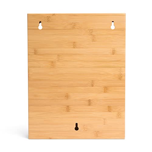 Declutter - Bamboo Ziploc Bag Organizer with Dual Dispensers and Cutters - Kitchen and Home Organization Tool for Gallon, Quart, Sandwich, Snack Bags - Fits in Kitchen Cabinets and Drawers