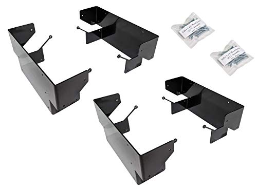 c2M Width Adjustable Outdoor Firewood Log Storage Rack 68 Piece Bracket Kit (2 Pack) | Heavy Duty Adjustable Custom Wood Storage Holder for Fireplace or Firepit | Made in the USA