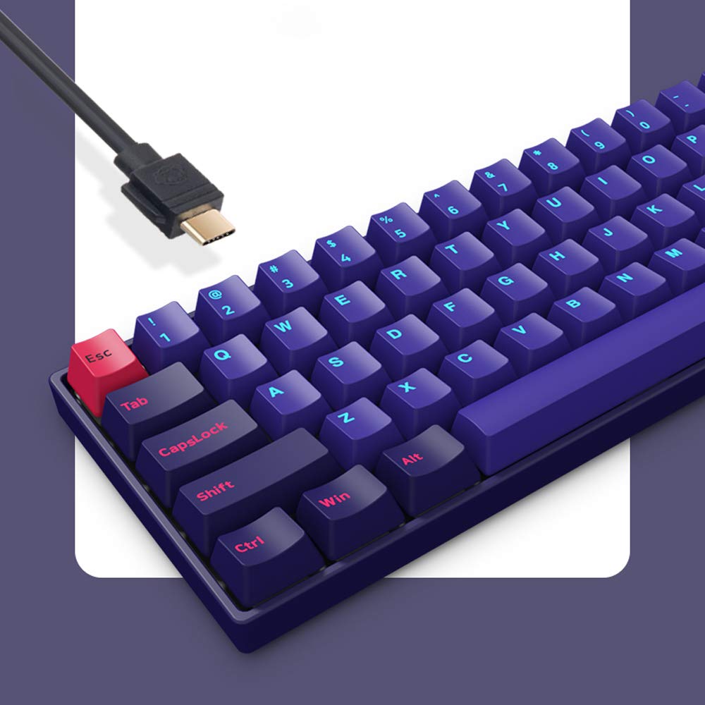 EPOMAKER ACR98 Mini 78-Key Wired Hotswap Mechanical Gaming Keyboard with Acrylic Case & RGB Backlight, Double-Shot PBT Keycaps, NKRO Programmable for Gamers/Mac/Win (Gateron Yellow Switch)
