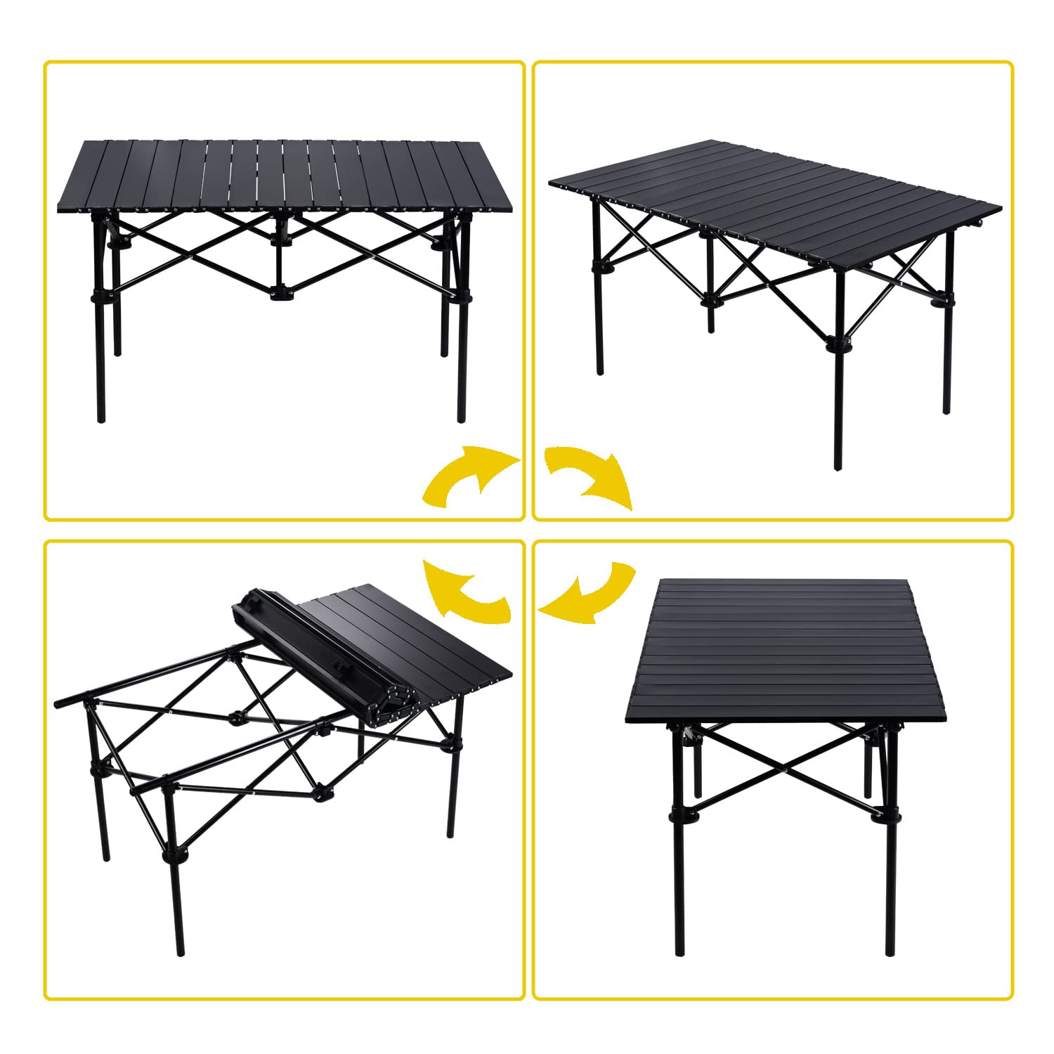 AUKAR Camping Table - Outdoor Portable Picnic Folding Table - Light Weight Foldable with Storage Carrying Bag - for Camp, Picnic, Travel, Beach