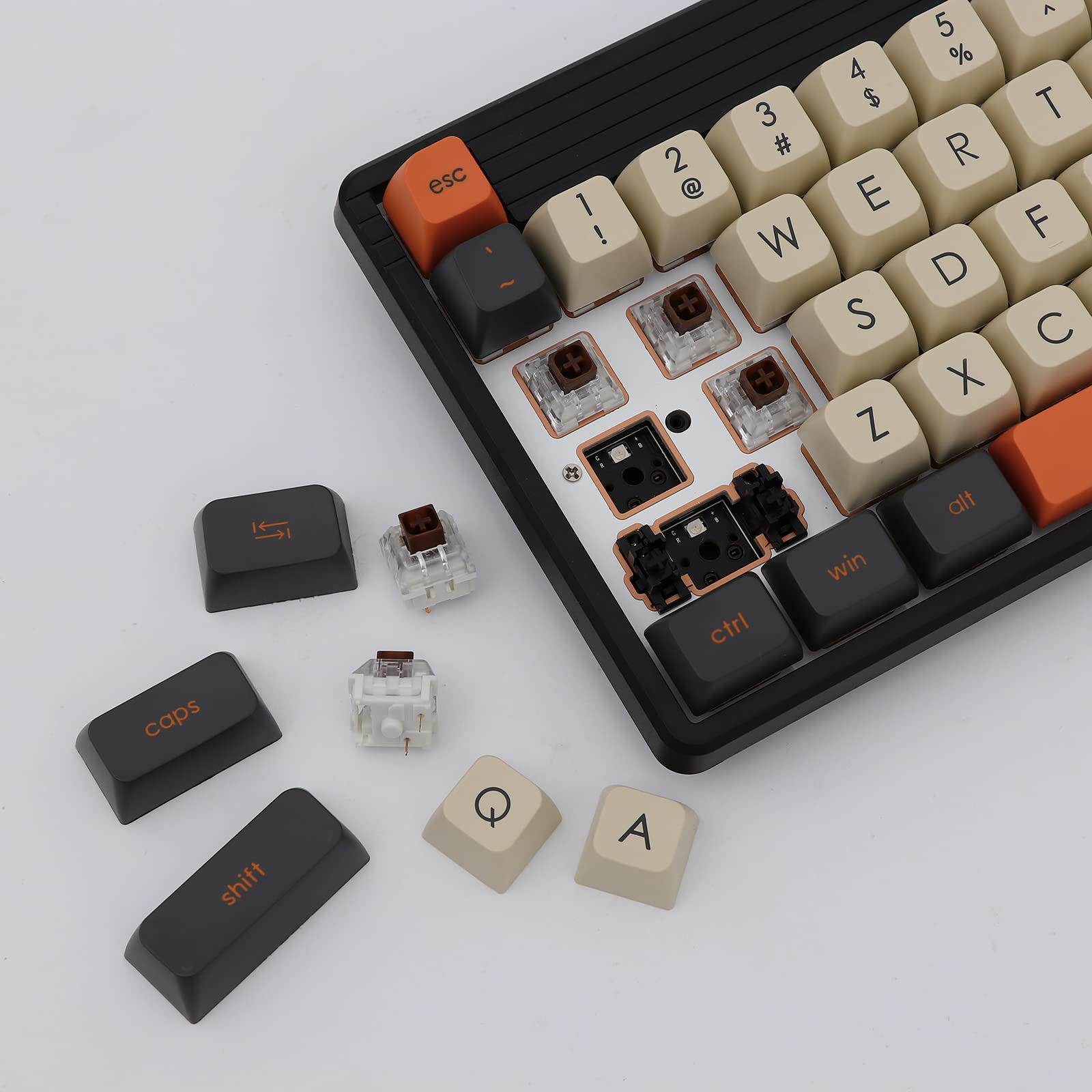 EPOMAKER K690T 65% Hotswappable 2.4Ghz Wireless/Bluetooth 5.0/Wired Mechanical Gaming Keyboard, RGB NKRO with Doubleshot PBT Keycaps, 2000mAh Battery for Win/Mac (Kailh White Switch, K690T)