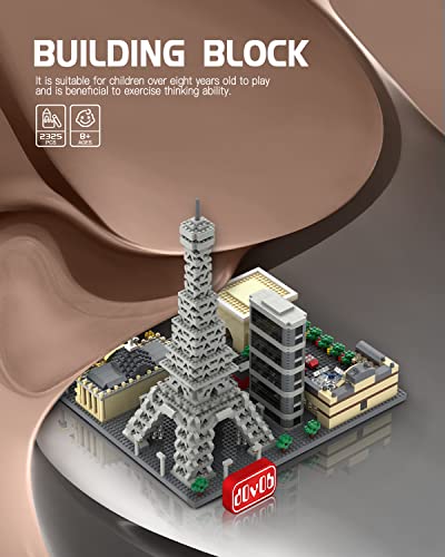 dOvOb Architecture Paris Skyline Micro Mini Blocks Building Set, 2324 Pieces Bricks,3D Puzzle Collection Model Kit, Office Home Decor as Gift for Adults or Kids