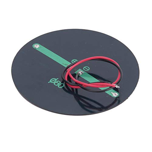 Bnineteenteam 4PCS Solar Panel,6V Round Portable Stable Efficient Polycrystalline Silicon Solar Cell Panel 80MM Diameter Small Size and Lightweight Other Climbing Camping Supplies