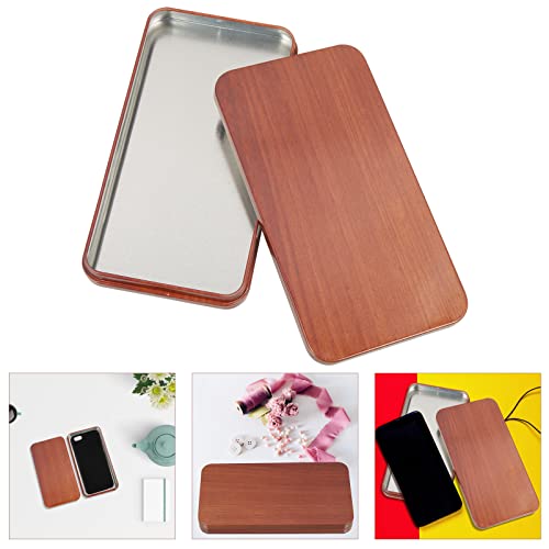 Cabilock Desktop Stand Desktop Stand Glass Containers 4pcs Metal Portable Storage Box Empty Tins with Lid Screen Protector Organizer Desktop Stand Glass Containers Glass Containers