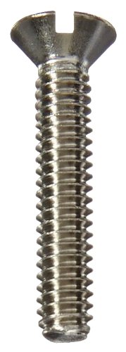 Small Parts 18-8 Stainless Steel Machine Screw, Plain Finish, Flat Head, Slotted Drive, Meets ASME B18.6.3, 1" Length, Fully Threaded, #10-32 UNF Threads (Pack of 50)