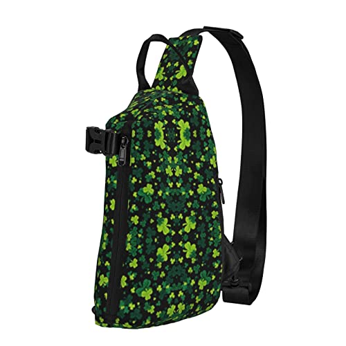 Crossbody Sling Backpack St-Patricks-Party-Shamrock Travel Hiking Chest Daypack One Strap Shoulder Bag