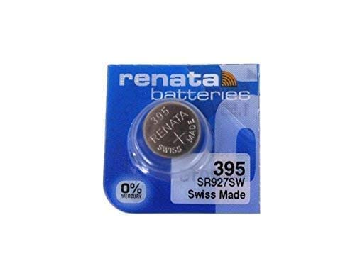 Renata Batteries 395 Button Cell Watch Battery, 5 Pcs