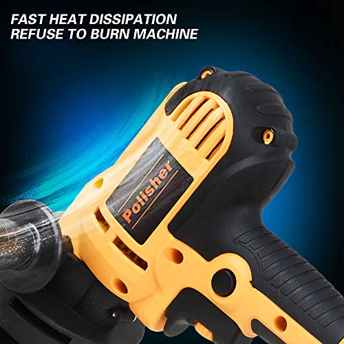 Car Buffer Polisher Kit,5'' Portable Polishing Machine Kit for Car Detailing,700W Car Polisher Buffer Sander Polishing Machine Kit with Detachable Polishing Pad for Buffing Car,Wood,Metal,Furniture