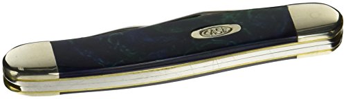 Case Cutlery 9200AQ Aquarius Muskrat Corelon Pocket Knife with Stainless Steel Blades, Blue/Green