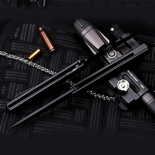 Carimee EDC Knife- 3.7 inch Pocket Knife Tanto point- Black Aluminum Alloy Handle, for Outdoor/Camping/BBQ