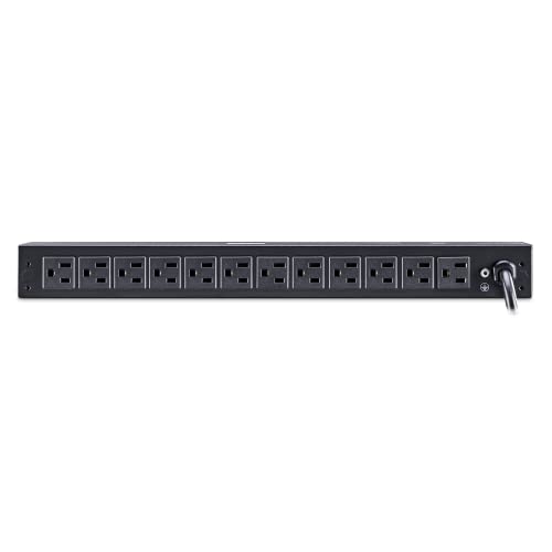 CyberPower PDU15M2F12R Metered PDU, 100-125V/15A (Derated to 12A), 14 Outlets, 1U Rackmount, 15 Foot Power Cord