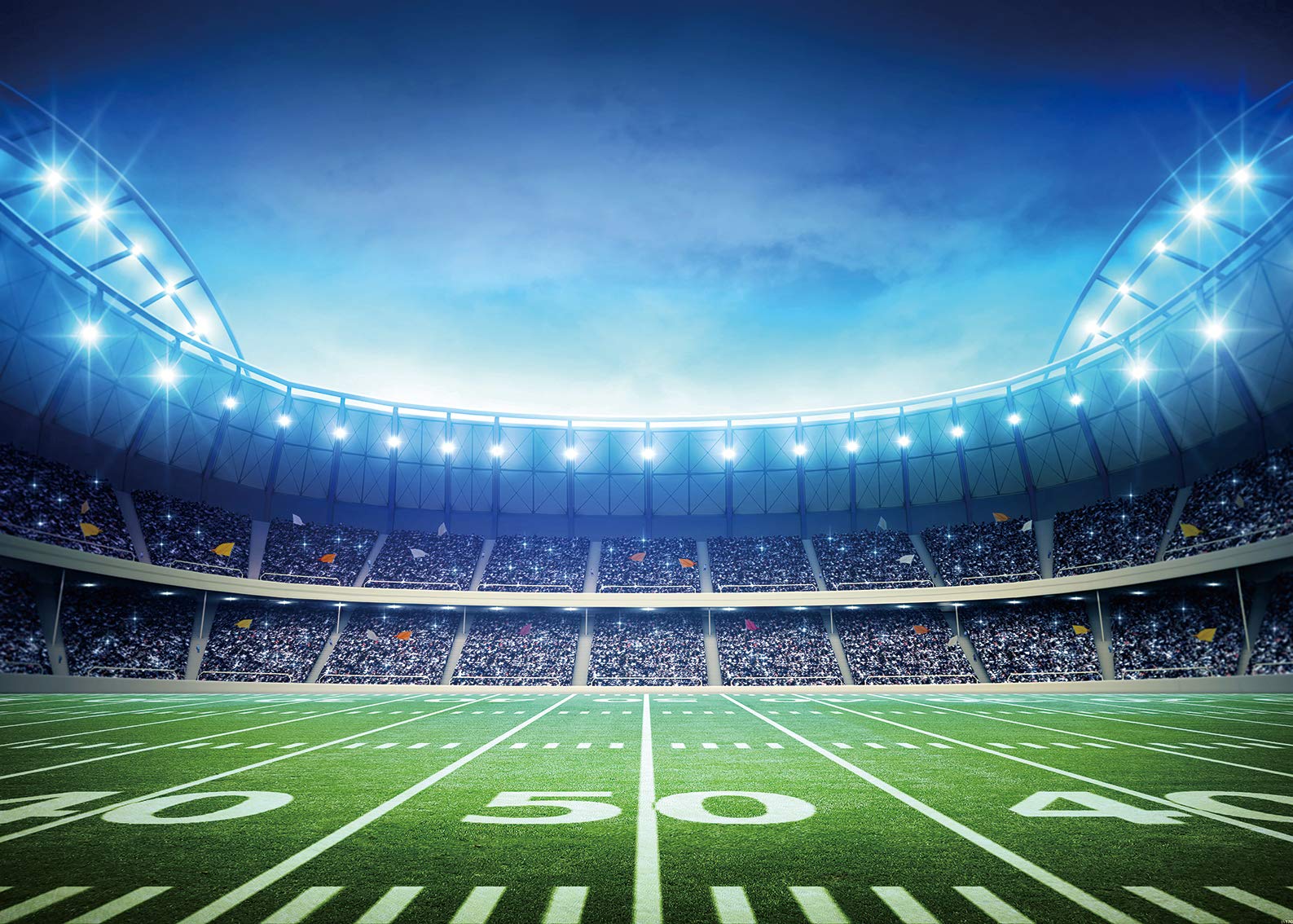RUINI Football Field Photography Backdrop Football Field AuditoriumLight Themed Party Backdrop 9x6FT