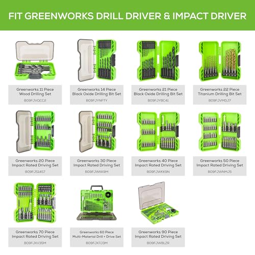 Greenworks 24V Brushless Cordless Drill and Impact Driver,Power Tool Combo Kit Included 1/2”Drill & 1/4”Hex Impact Driver and (2) Batteries, Fast Charger, 2 pcs Drill Bit Set & Bag