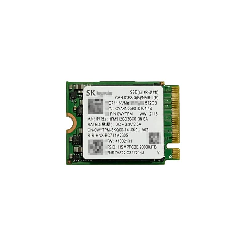 BC711 512GB NVMe PCIe M.2 2230 Solid State Drive - OEM Packaging for Surface laotop,for Steam Deck,for Dell laotop