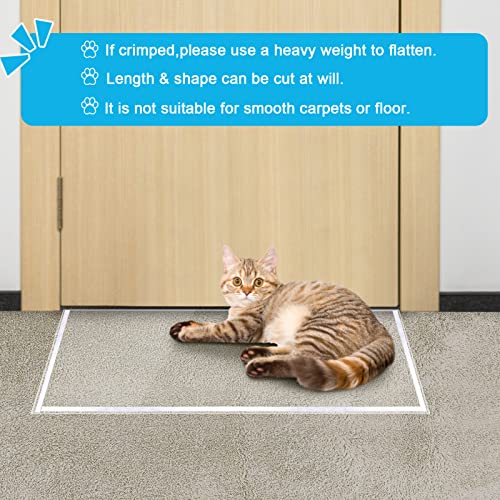Cat Carpet Protector,Heavy Duty Plastic Carpet Scratch Stopper for Pets