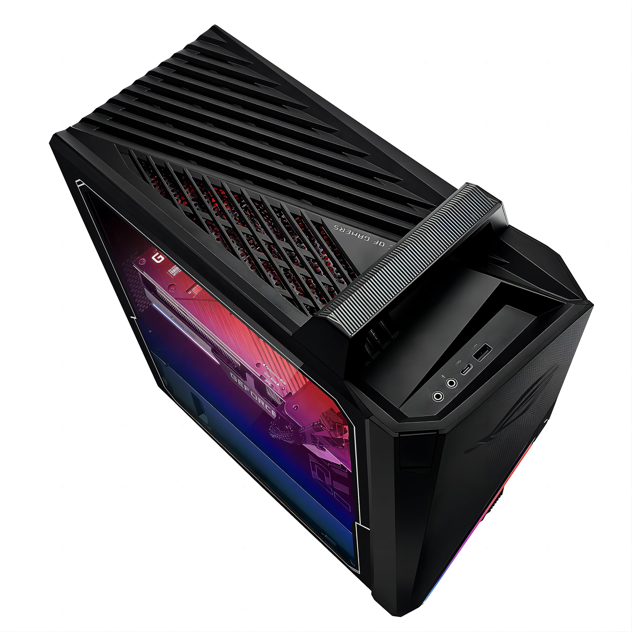 Asus ROG Strix GT15 G15 Gaming Desktop | 12th Gen Intel 12-Core i7-12700F | 64GB DDR4 2TB + 1TB SSD | Geforce RTX 3080 LHR 10GB Graphic | DisplayPort USB-C Aura Sync Lighting Win11 + HDMI Cable