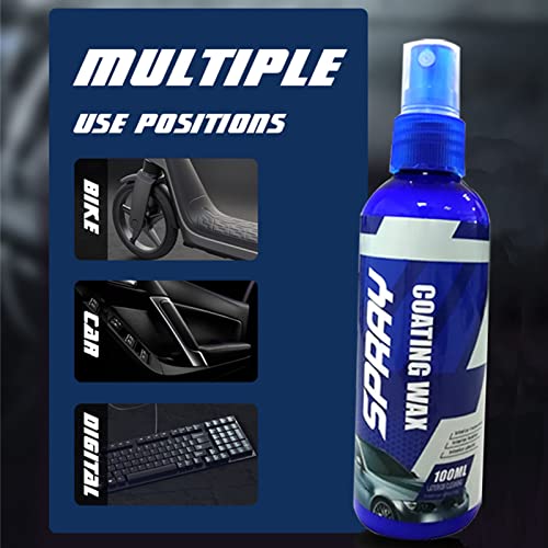Car Plating Refurbishing Agent, Plastic Parts Refurbish Agent, Anti Scratch Hydrophobic Polish Nano Coating Agent Coating Long Lasting Professional Care Ceramic Coating Plastic Restorer (2)