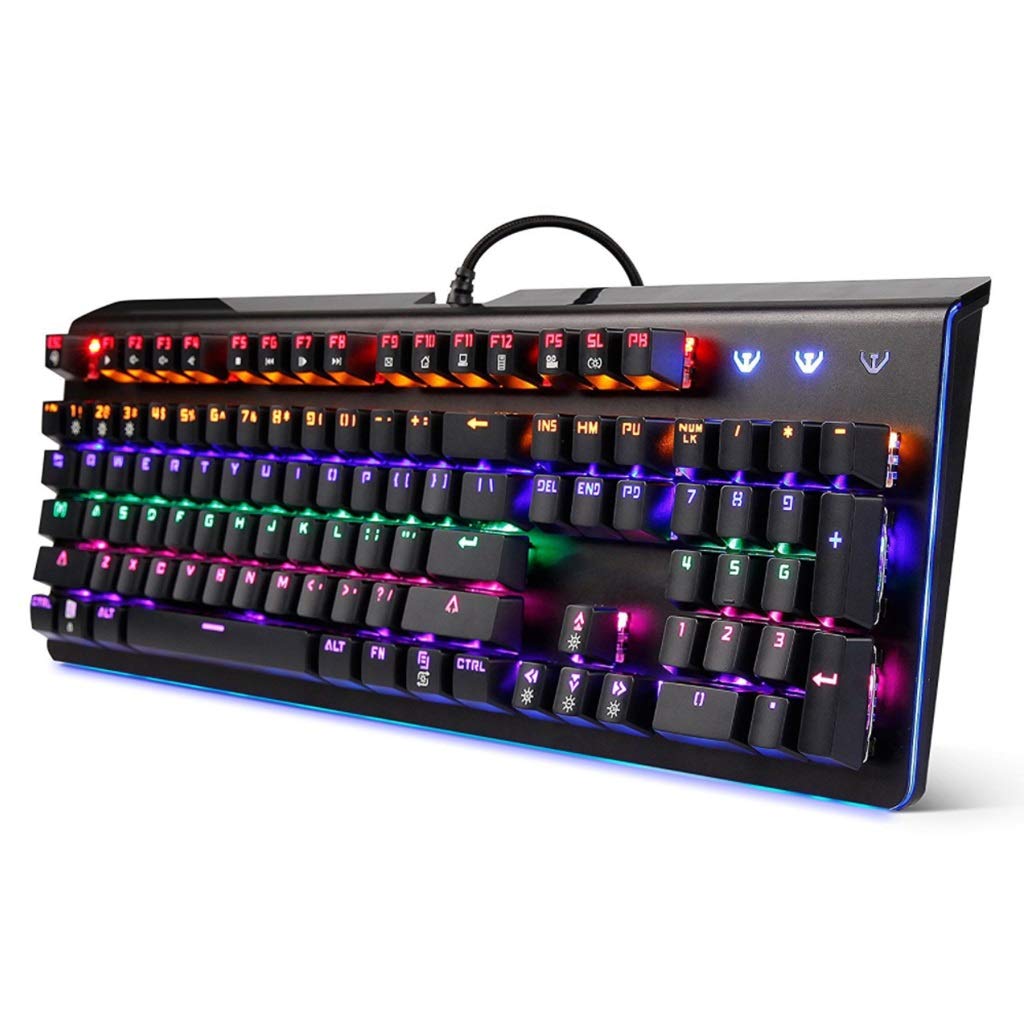 Wyyggnb Gaming Keyboard Computer Wired Mechanical Keyboard Computer Wired USB Plug Keyboard Color Illuminated Game Typing Office Mechanical Axis Touch Keyboard