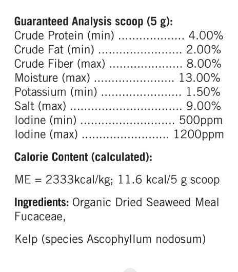 Kelp Powder for Dog & Cat - Organic Sea Kelp Supplement Granules Powder (16 Oz, 1 Pound)
