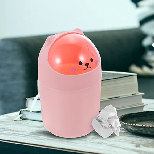 Cabilock Slim Desk Slim Desk Desktop Mini Trash Can with Lid Wastebasket Small Tabletop Paper Garbage Rubbish Bin with Lids Countertop Trash Container for Home Office Car Trash Cans Car Trash Cans