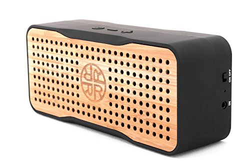 Reveal Solar Speaker, Portable Wireless Bluetooth Bamboo Speaker & Phone Charger Eco-Friendly Bamboo Wood Design