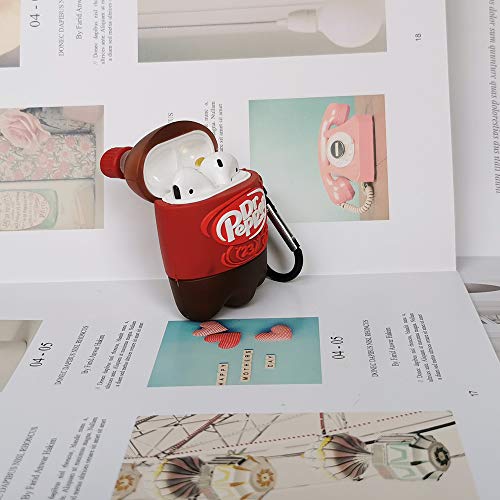 Compatible with AirPods 1/2 Case Red Pepper, Food Design Kids Teens Girls Boys Women Protective Silicone Skin for AirPod 1&2 Case, Funny Kawaii Cartoon 3D Cute Cover for AirPods (Red Pepper)