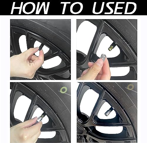 Car Tire tire Valve Cap Valve stem Cover, 12PCS Valve stem Cap,for Automobiles, SUV, Motorcycles, Bicycles, and Trucks, Universal tire Valve stem Cap (Silvery)