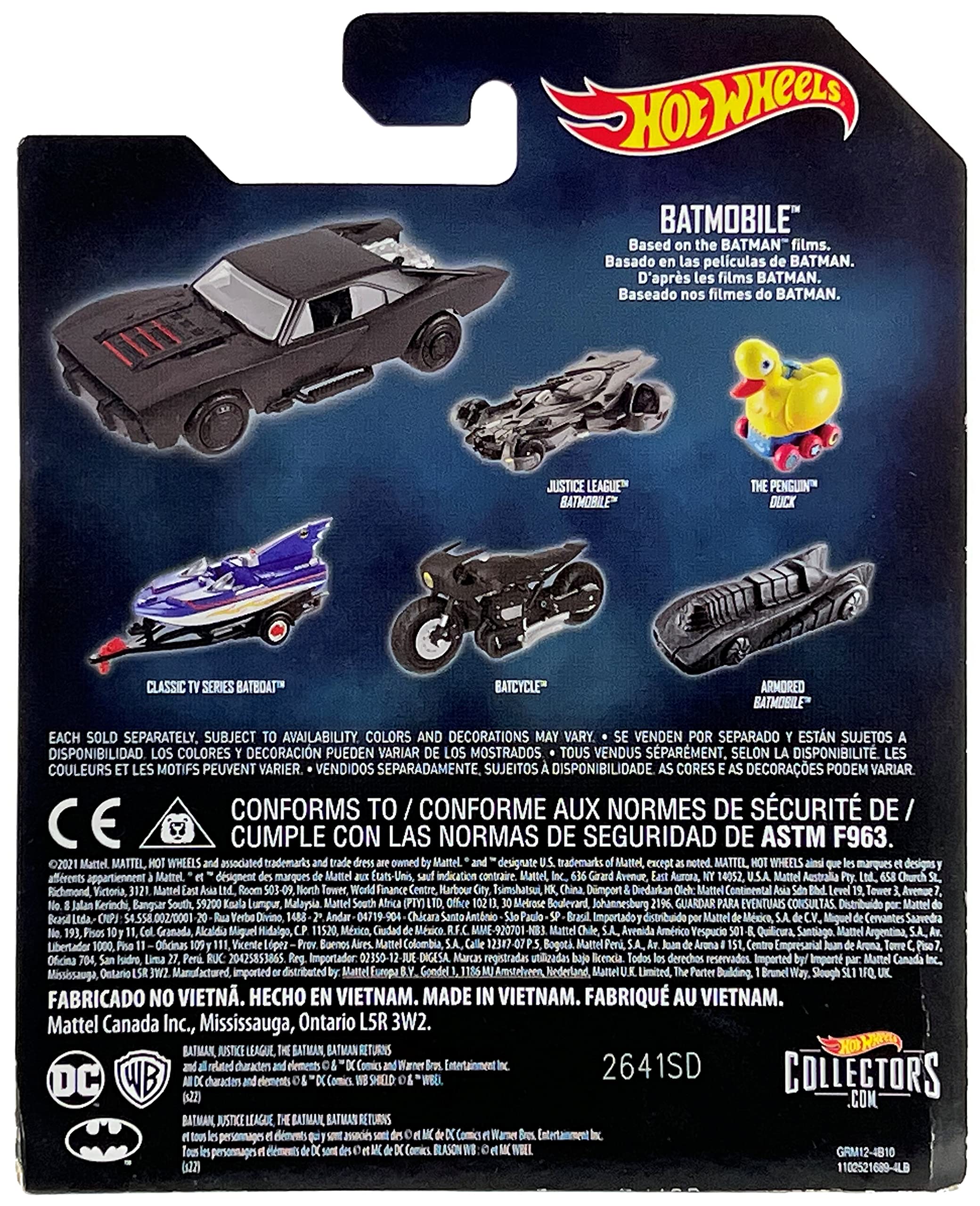 Hot Wheels 1:50 Scale Diecast Batman Series: The Batman 2022 Movie Batmobile