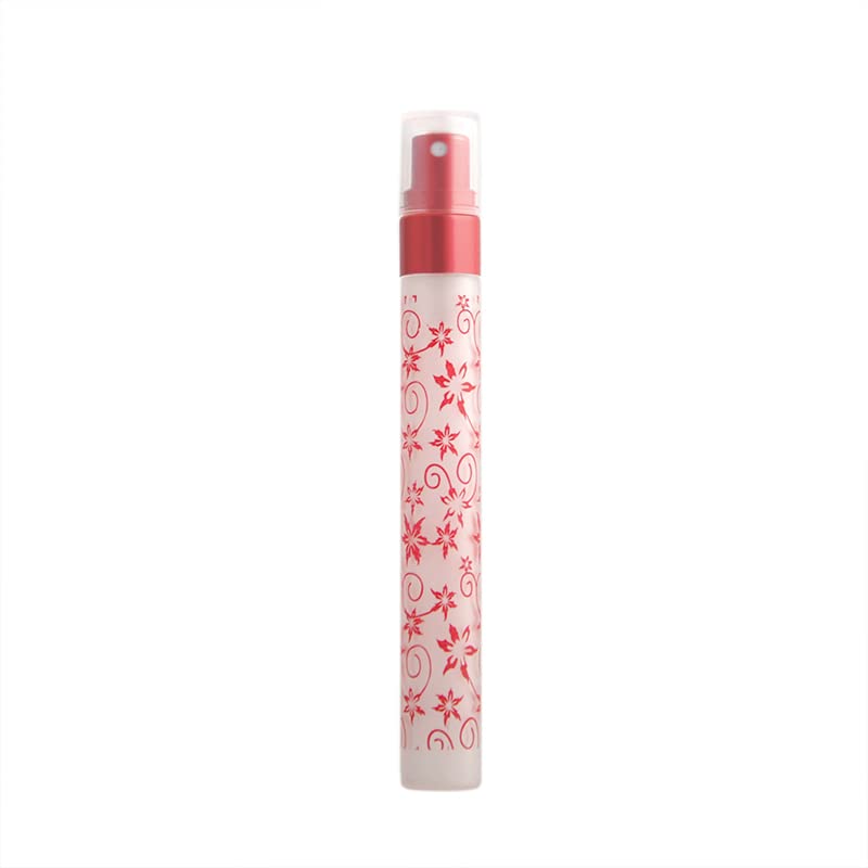 Enslz 6 PCS 10ml Flower Print Matte Refillable Empty Travel Glass Perfume Spray Bottle Atomizer Pump Sprayer Bottle Set