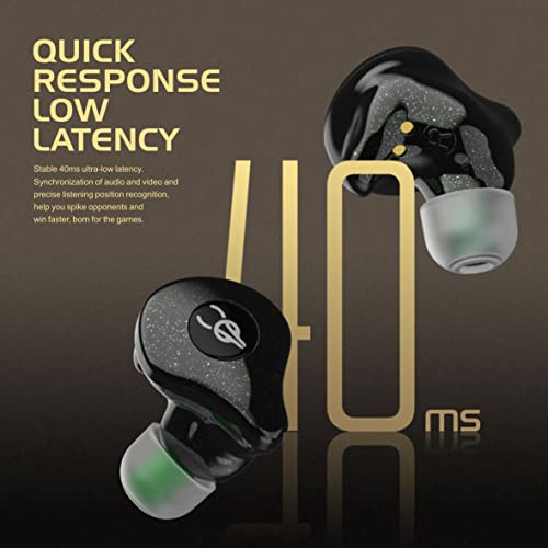 Sabbat E16【Astria Coaxial Acoustic Architecture】 Wireless Earbuds Blutooth 5.2 in-Ear HiFi Stereo Headphones with Built-in Mic and Charging Case Suitable for iOS, Android(Mystic Black)