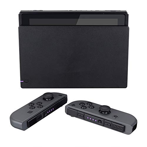 eXtremeRate Firefly LED Tuning Kit for Nintendo Switch Joycons Dock NS Joycon SL SR Buttons Ribbon Flex Cable Indicate Power LED - Violet (Joycons Dock NOT Included)