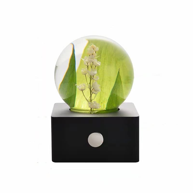 MISS LI GARDEN Forever Flower Special Edition,Lily of The Valley, White Base, Elegant Present for Girlfriend Wife Mom Women Enchanted Birthday Anniversary Wedding Home Décor