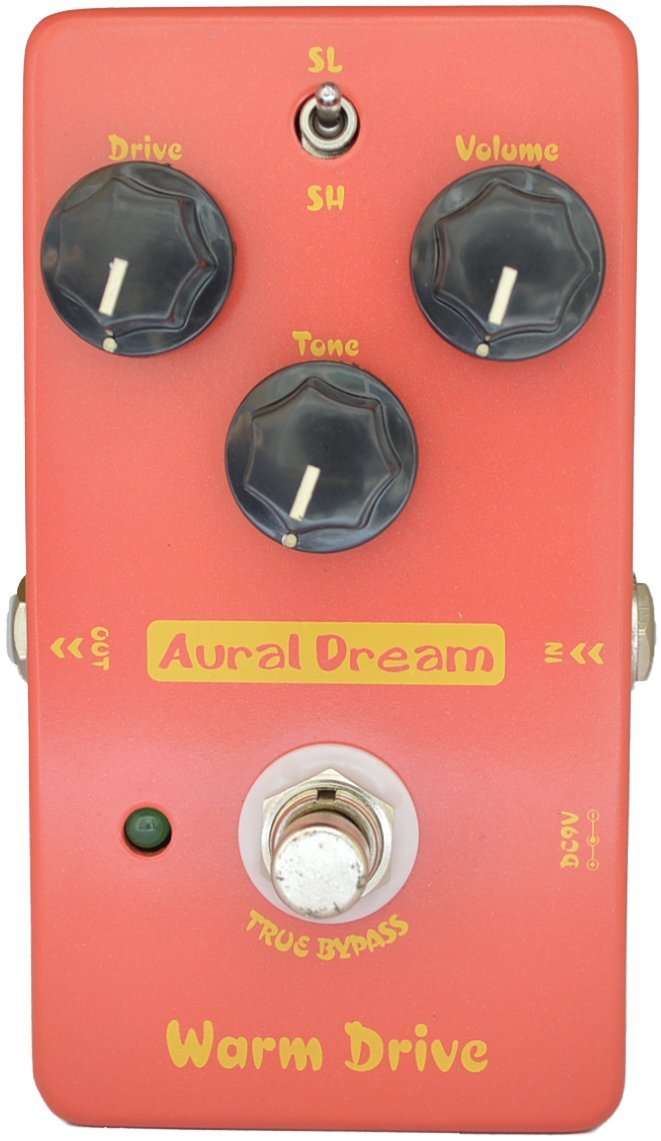 Aural Dream Warm Drive Guitar Effect Pedal includes Low-gain Blues for 2 Overdrive modes,True Bypass
