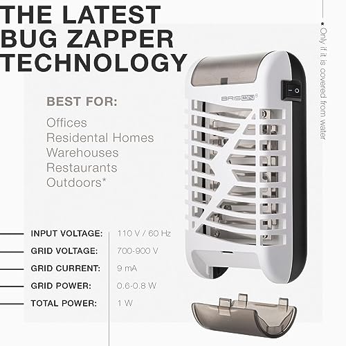 Brison Bug Zapper for Home - Electric Fly Trap Indoor Plug in - Mosquito Fly Insects Killer with 8 Lights 2 Pack Cricket Spider Wasp