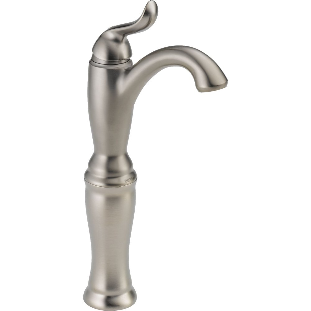 Delta Faucet Linden Vessel Sink Faucet, Single Hole Bathroom Faucet Brushed Nickel, Single Handle Bathroom Faucet, Diamond Seal Technology, Stainless 794-SS-DST