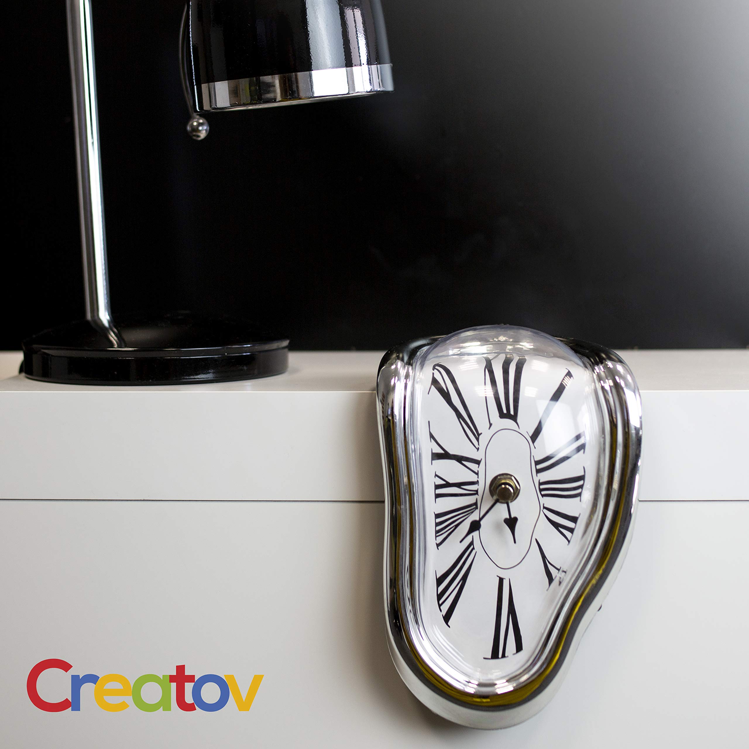 Creatov Decorative Dali Watch Melting Clock - Surrealistic Table Shelf Desk Fashion Melted Clock Salvador Dali Inspired Funny Home Decor Office Best Birthday Gift Idea