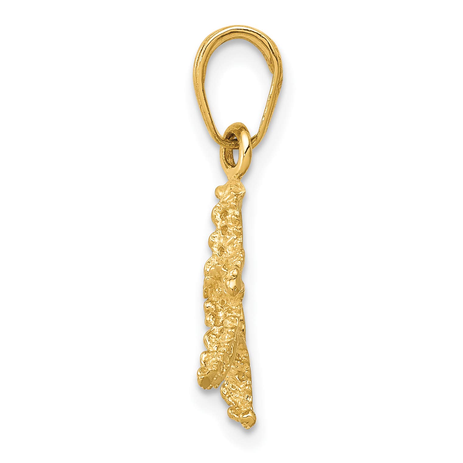 Avariah Solid 14k Yellow Gold Starfish Pendant - 20mm