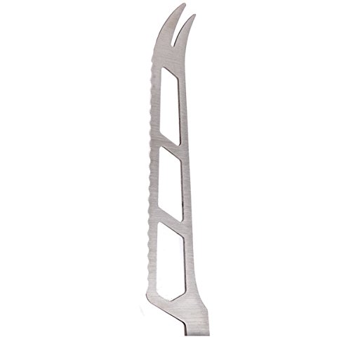 PepperMate Superior Chef Cheese and Tomato Knife, 6" Serrated Skeleton Blade with Curved Tip For Slicing Soft Cheeses, Tomatoes and More