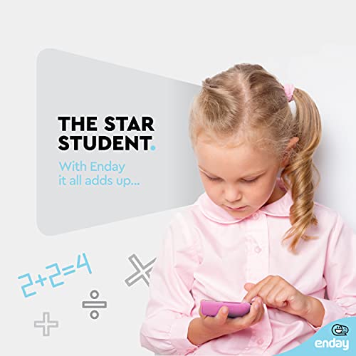 Calculator Pink, Basic Small Solar and Battery Operated, Large Display Four Function, Auto Powered Handheld Calculator School and Kids Available in Green, Red, Purple, Grey, Blue, 1 PK β by Enday
