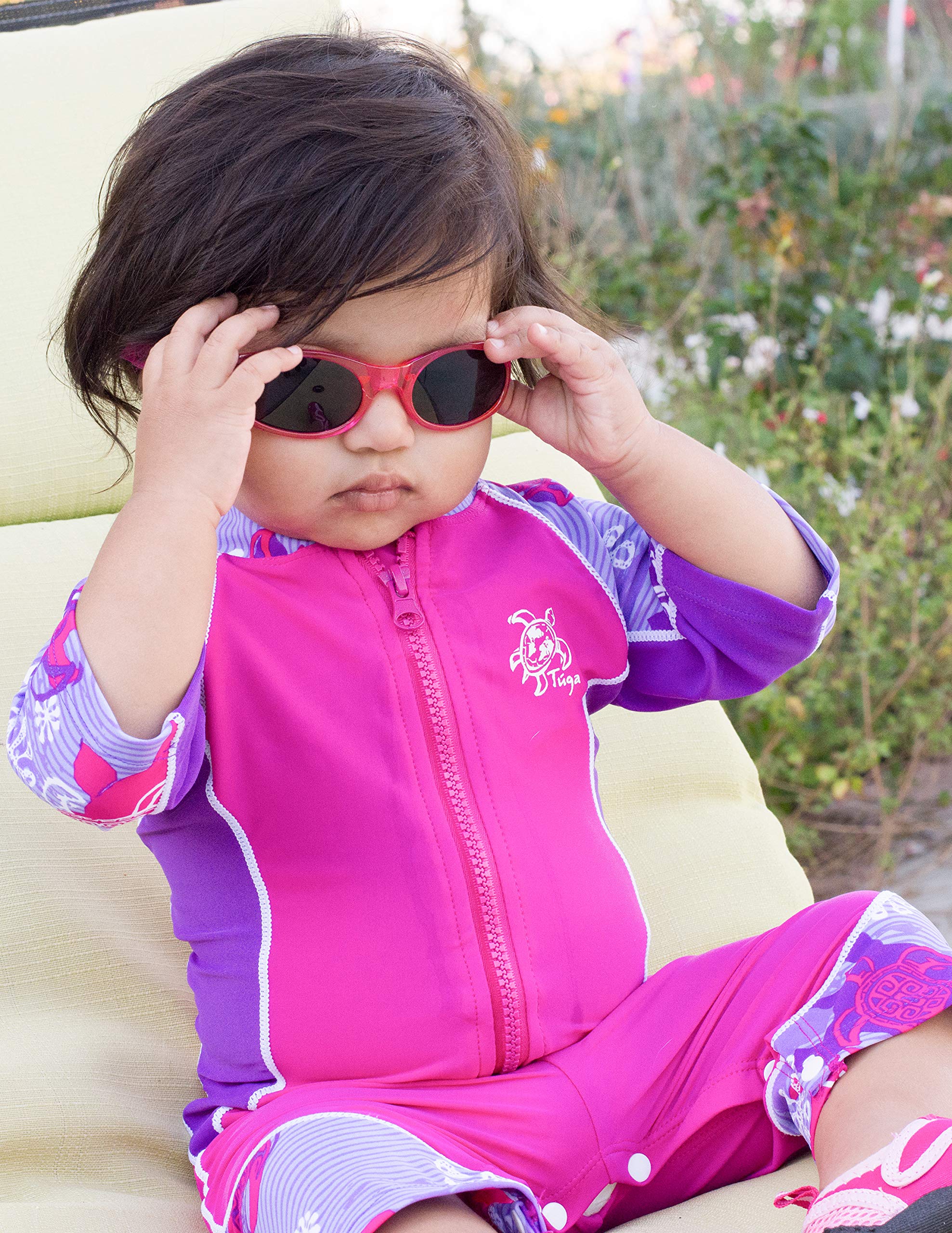 Tuga Baby/Toddler UV 400 Sunglasses w/ 2 Straps & Case, Blue