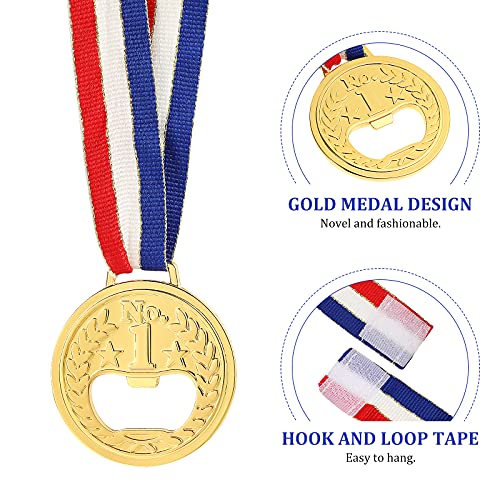 Cabilock 2PCS Olympic NO. 1 Bottle Opener Gold Medal Beer Opener Creative Jar Opener Beer Lid Remover Wine Beer Accessories