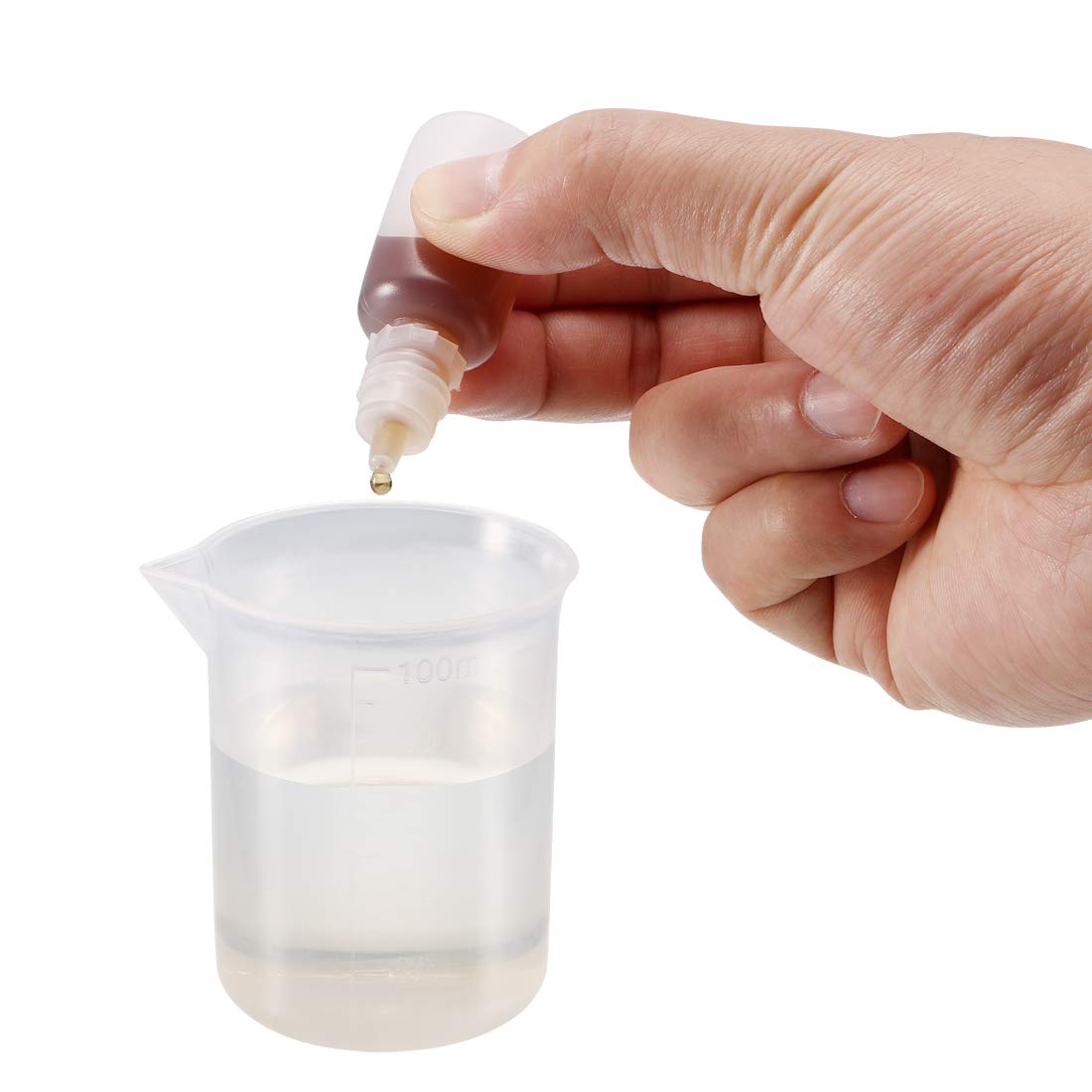 uxcell Plastic Dropper Bottles, 30ml/1 oz Empty Squeezable Dropper Bottle with Cap, White, Pack of 10