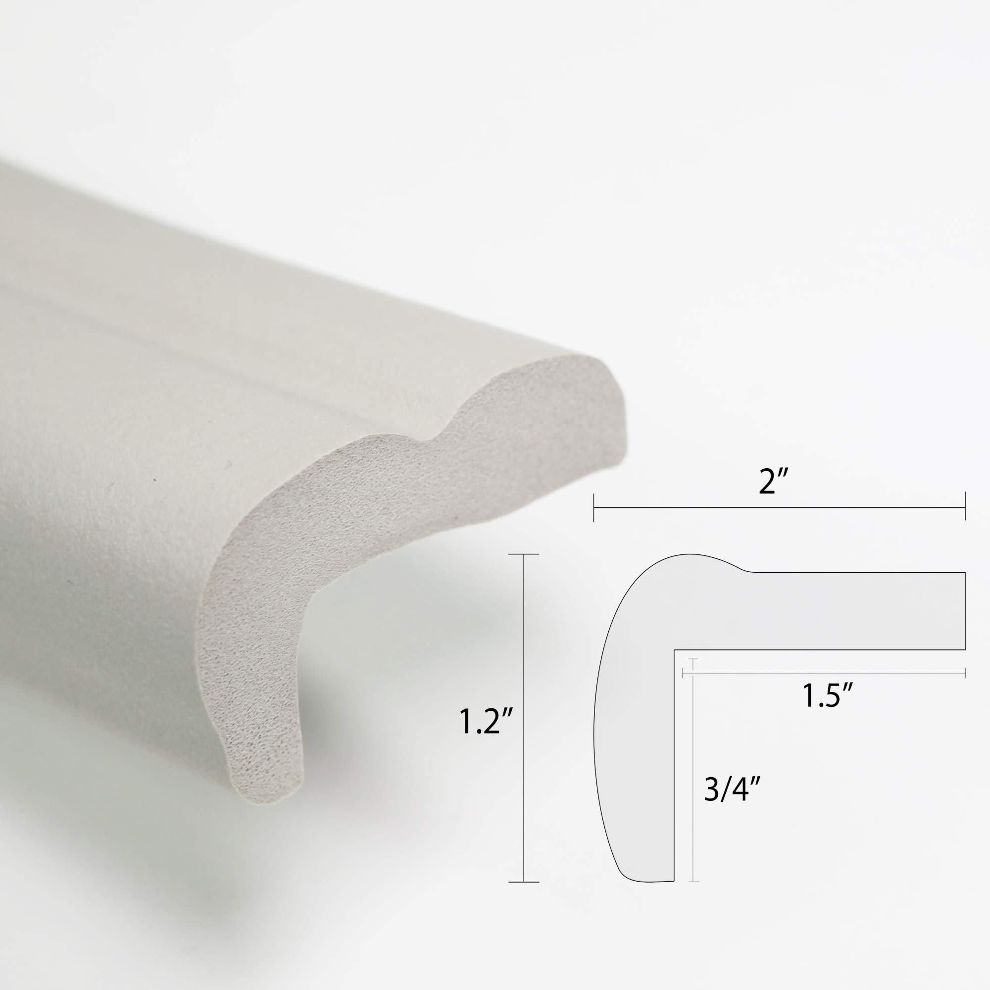 KidKusion Extra Long Hearth Cushion | Made in USA | Taupe | 14.33 Ft of Padding | Child Safety, Edge and Corner Guard, Baby Proof Fireplace Bumper